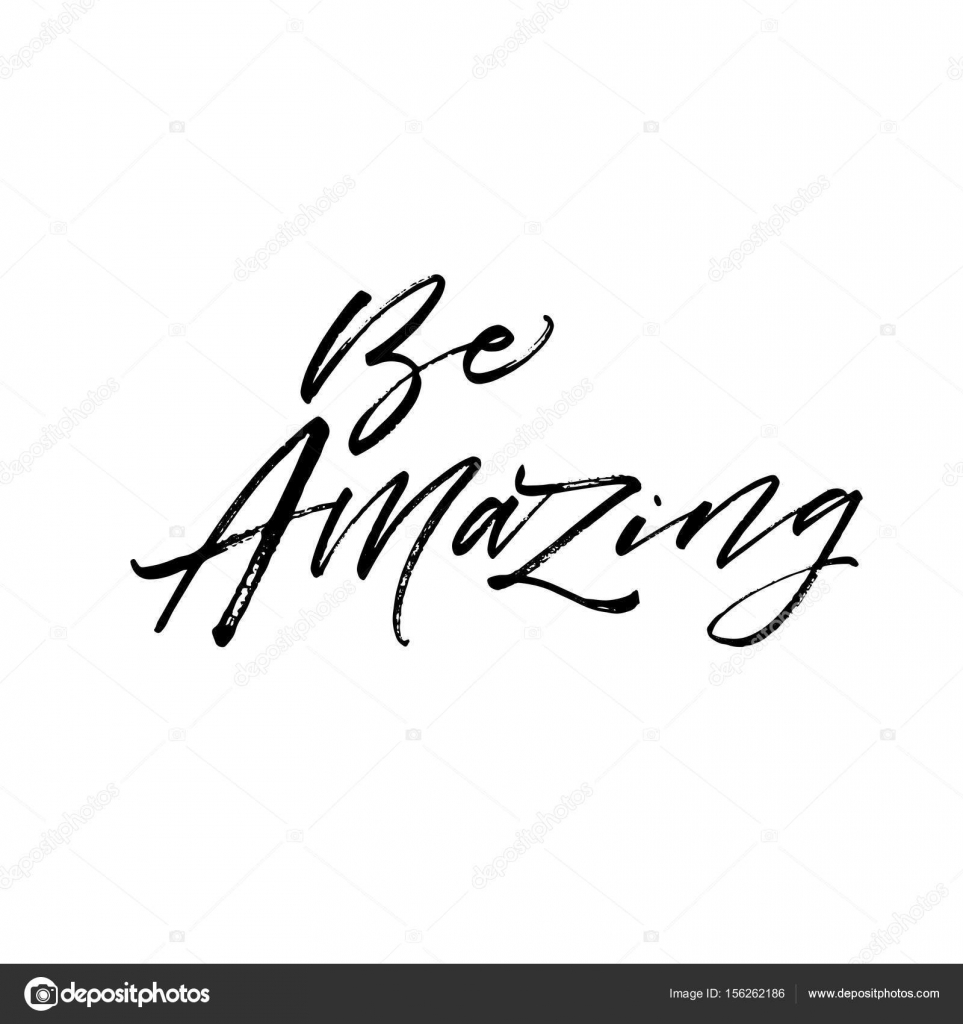 Be amazing lettering card Stock Vector Image by ©gevko93 #156262186