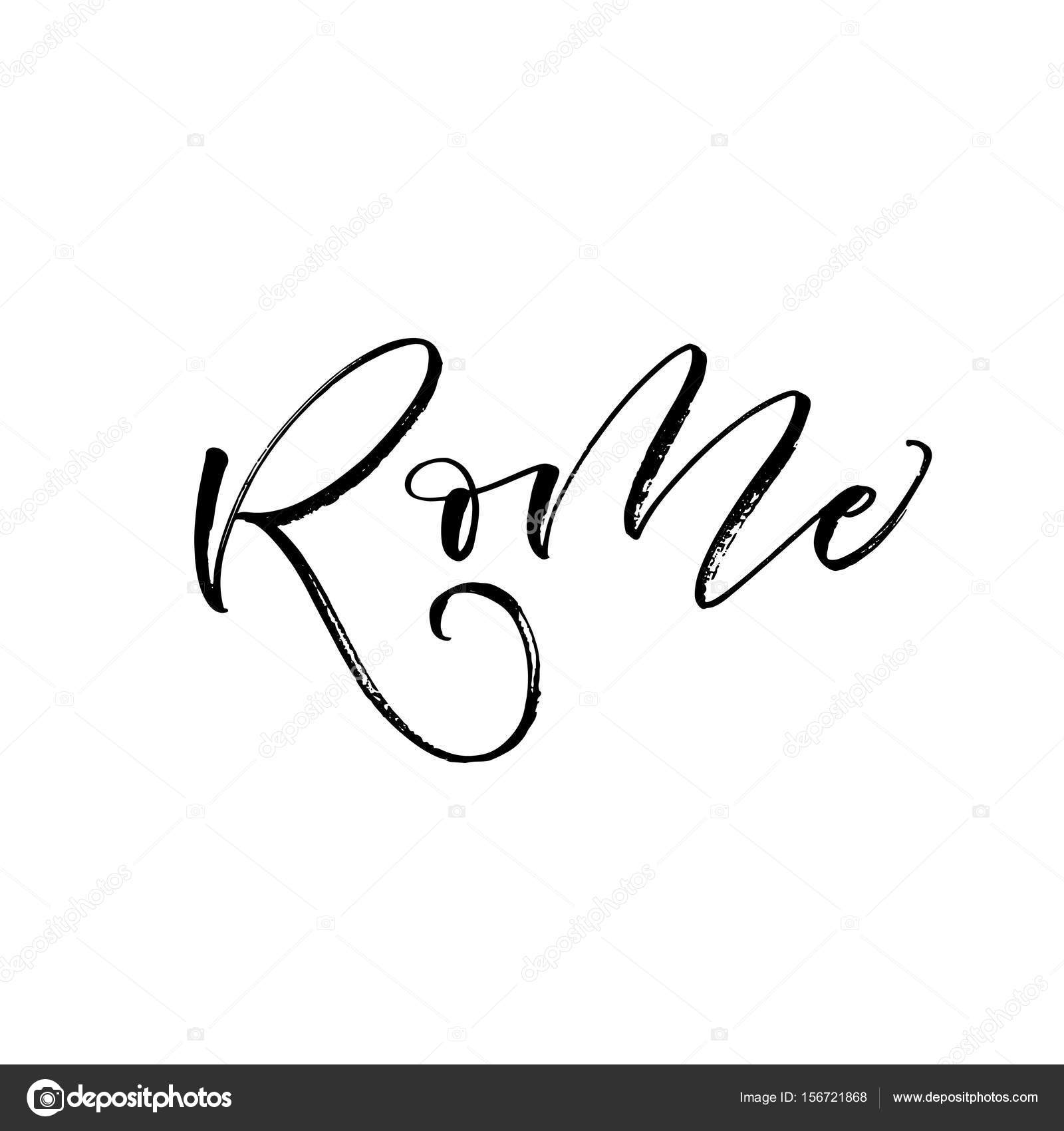 Rome lettering on white Stock Vector by ©gevko93 156721868