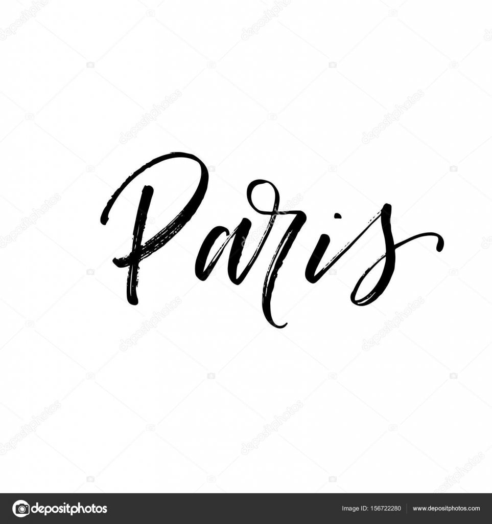 París letras dibujadas a mano . Vector de stock #156722280 de ©gevko93