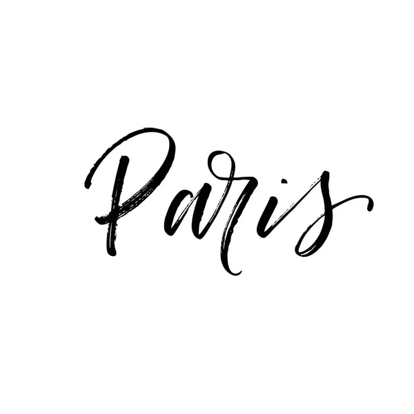 Paris hand drawn lettering. Stock Vector Image by ©gevko93 #128923840