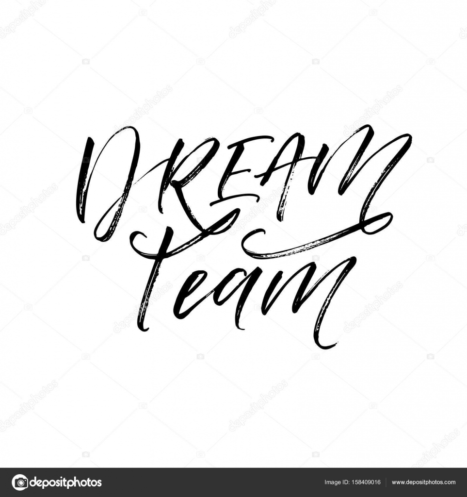 Dream team phrase ⬇ Vector Image by © gevko93 | Vector Stock 158409016