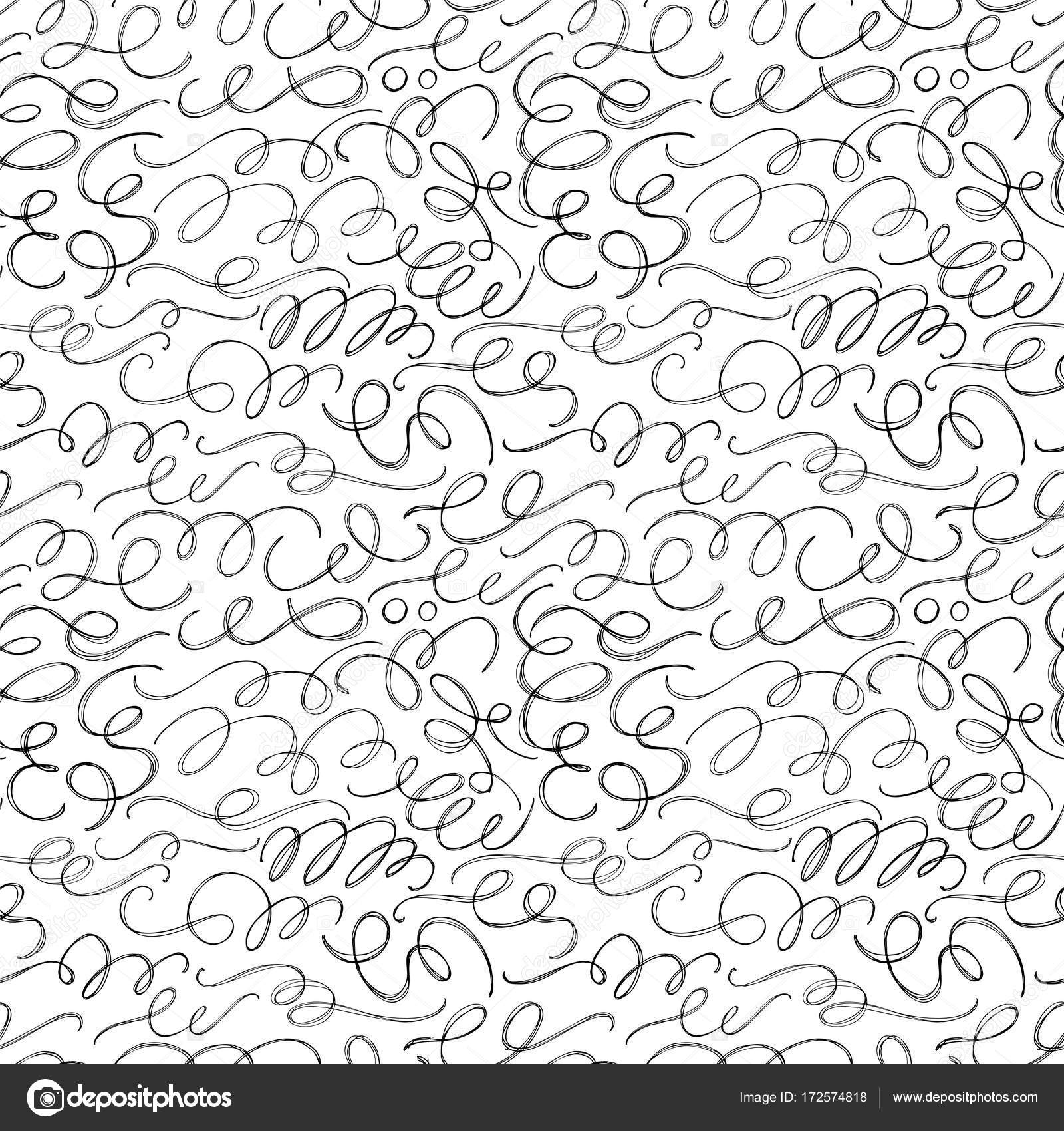 Hand drawn curly lines pattern — Stock Vector © gevko93 #172574818