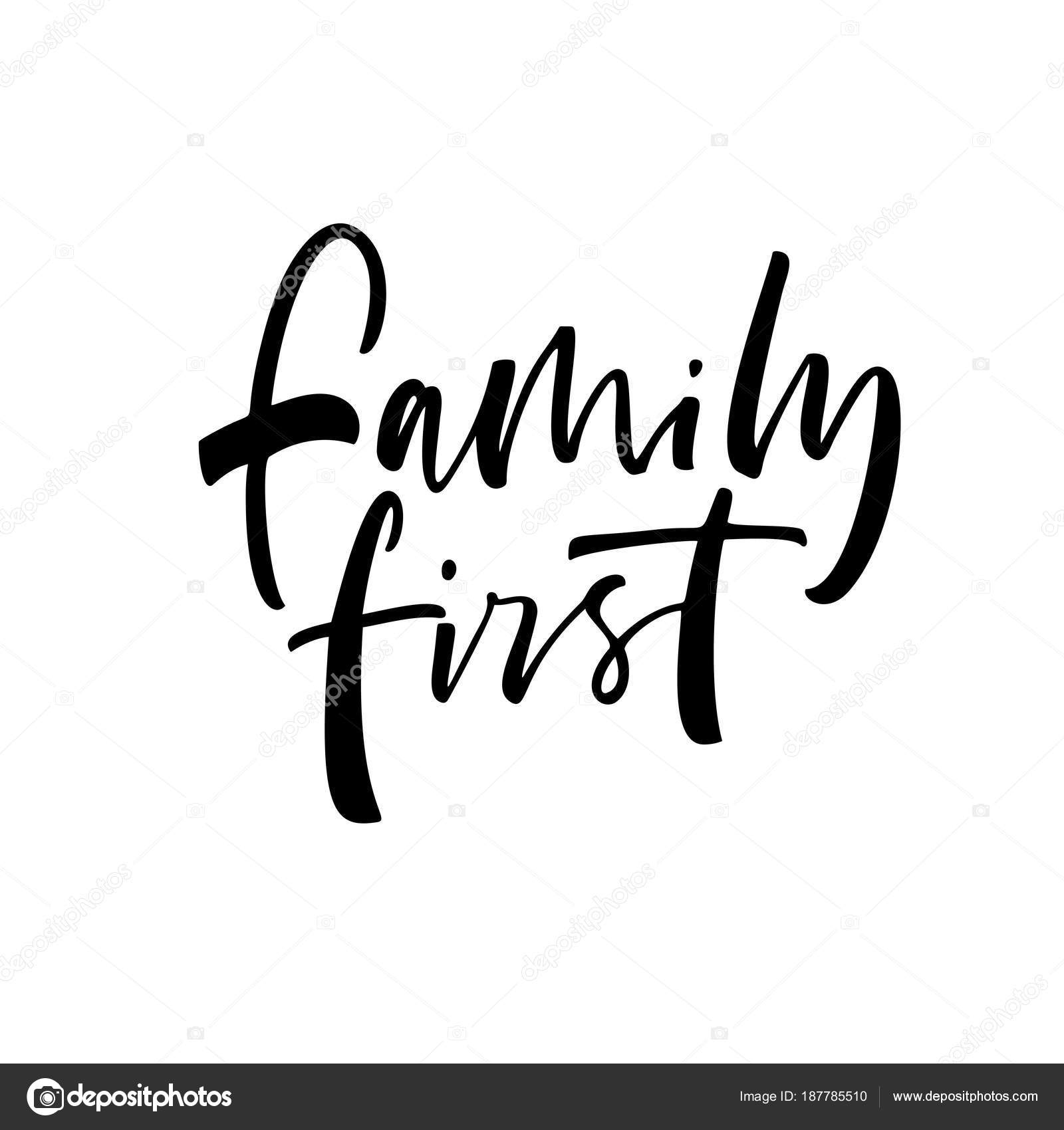Family First In Cursive