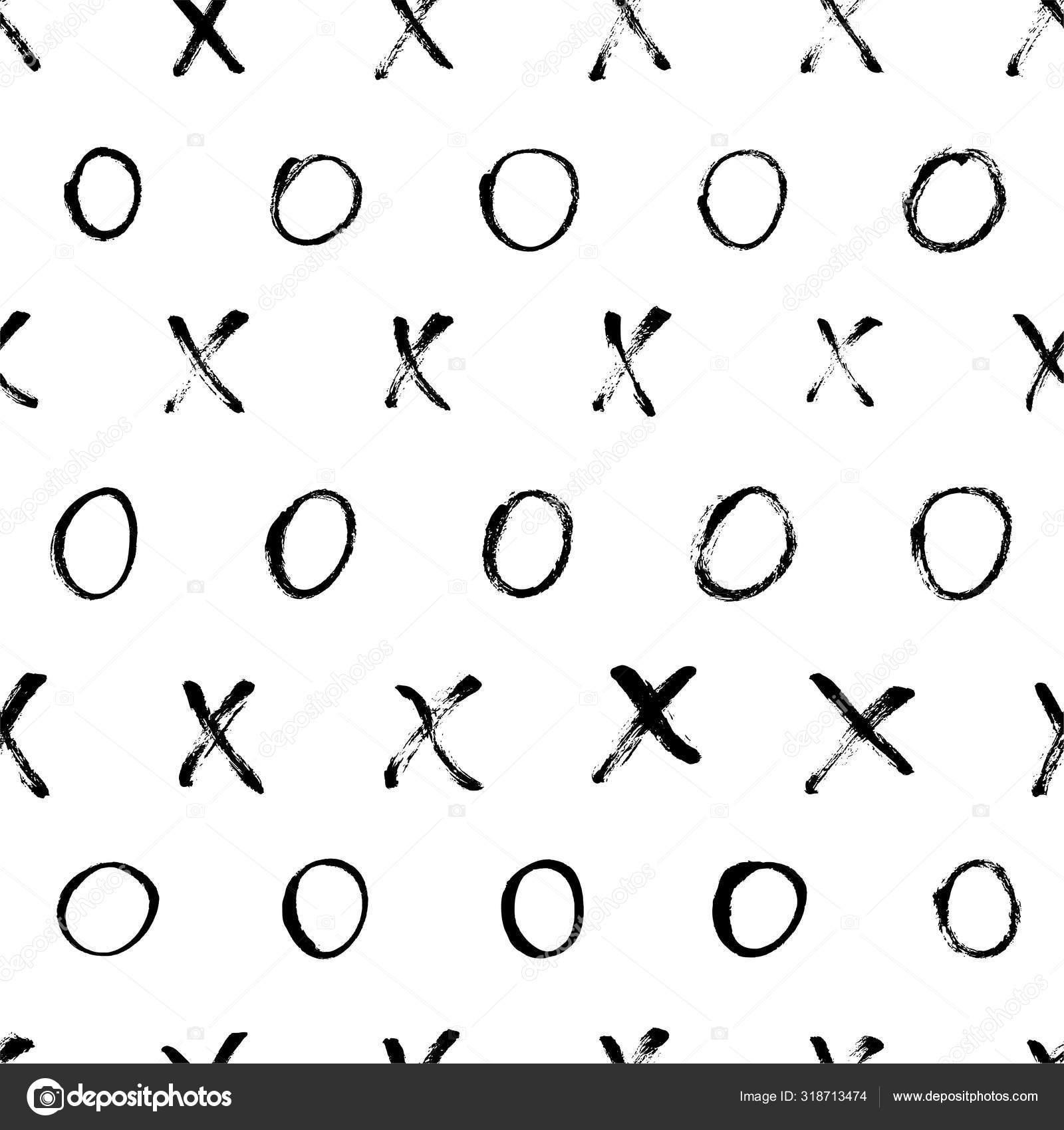 Black and white xo letters vector seamless pattern Stock Vector Image ...