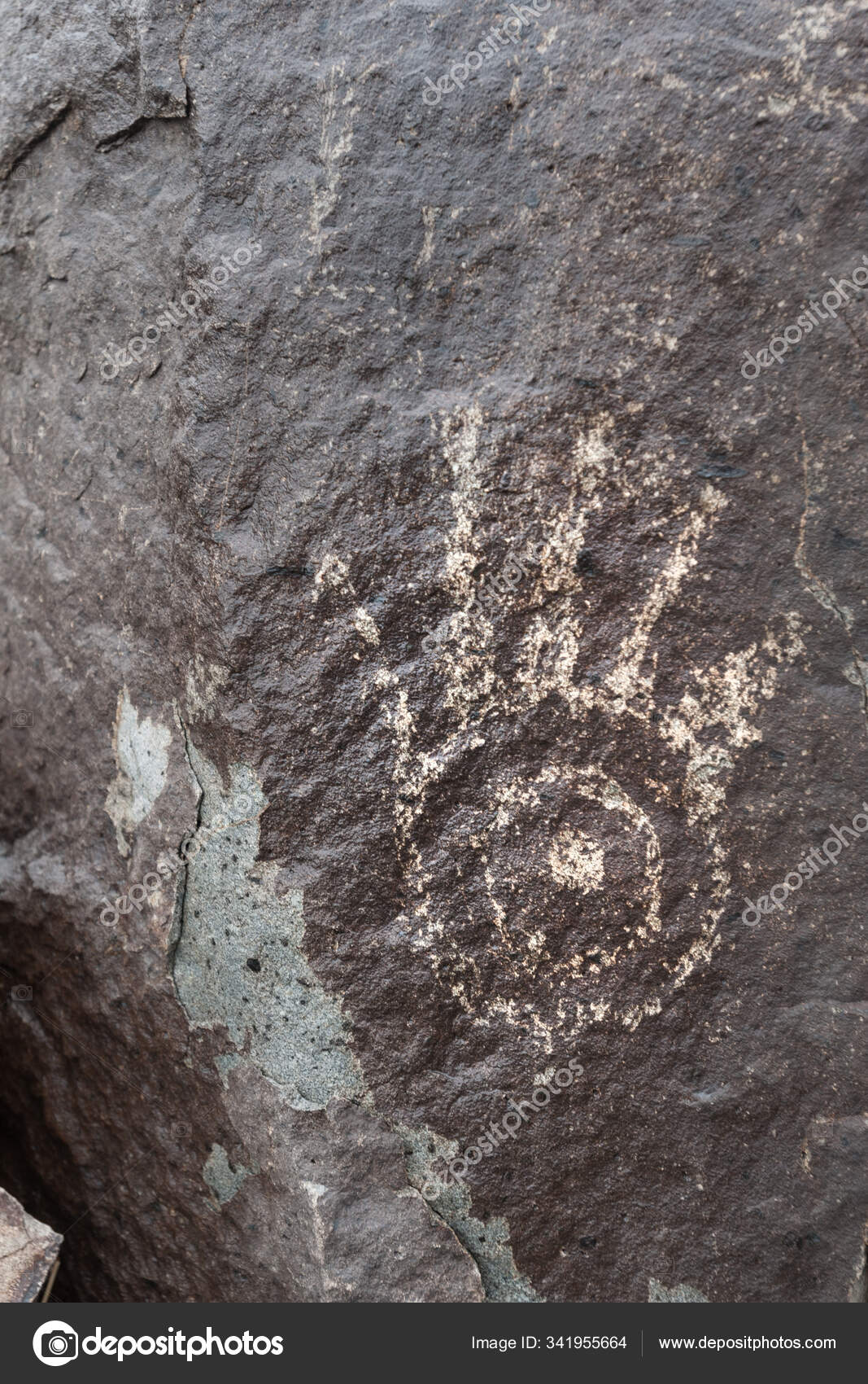Native American Hand Petroglyph Petroglyph National Monument New Mexico ...