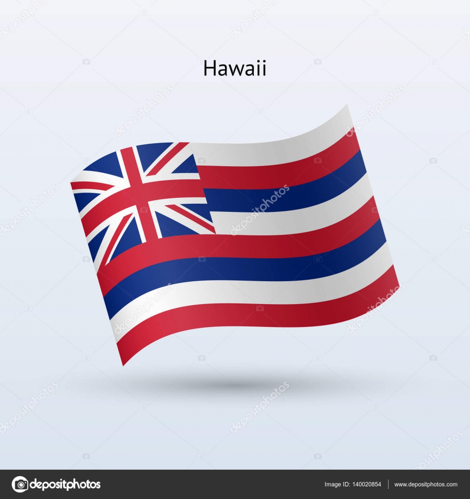 Hawaii flag waving form. Vector illustration. Stock Vector by ©tkacchuk ...