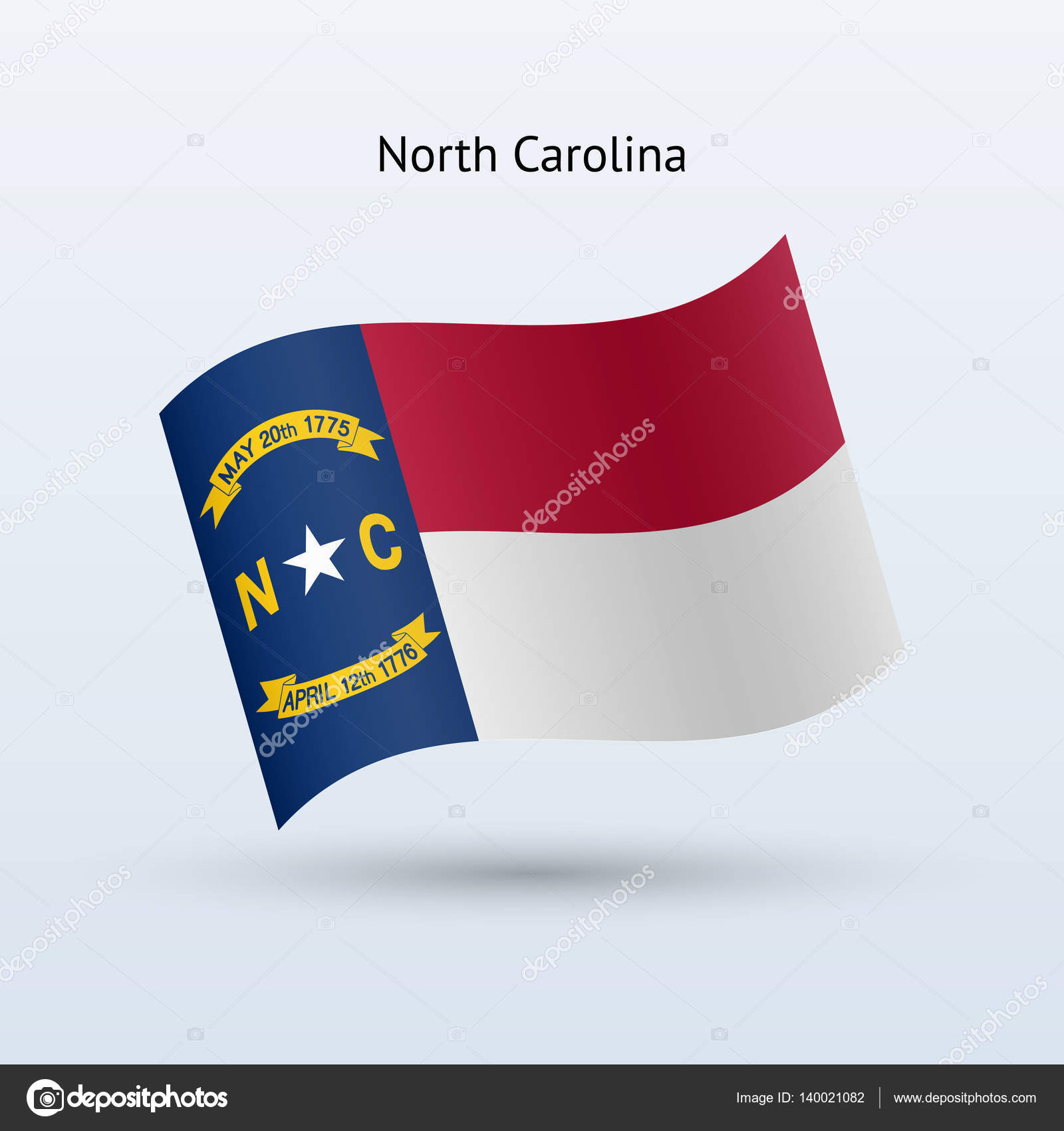 State of North Carolina flag waving form. Stock Vector by ©tkacchuk ... State of North Carolina flag waving form. Stock Vector by ©tkacchuk ...