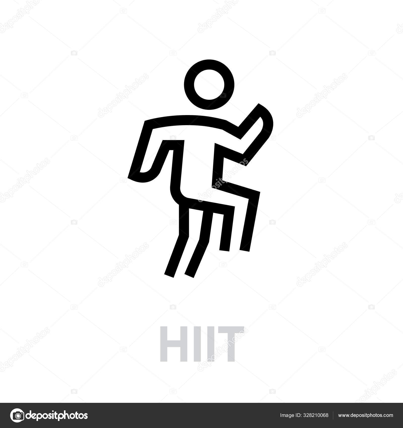 HIIT, High-intensity interval training sport icon Stock Vector Image by ...