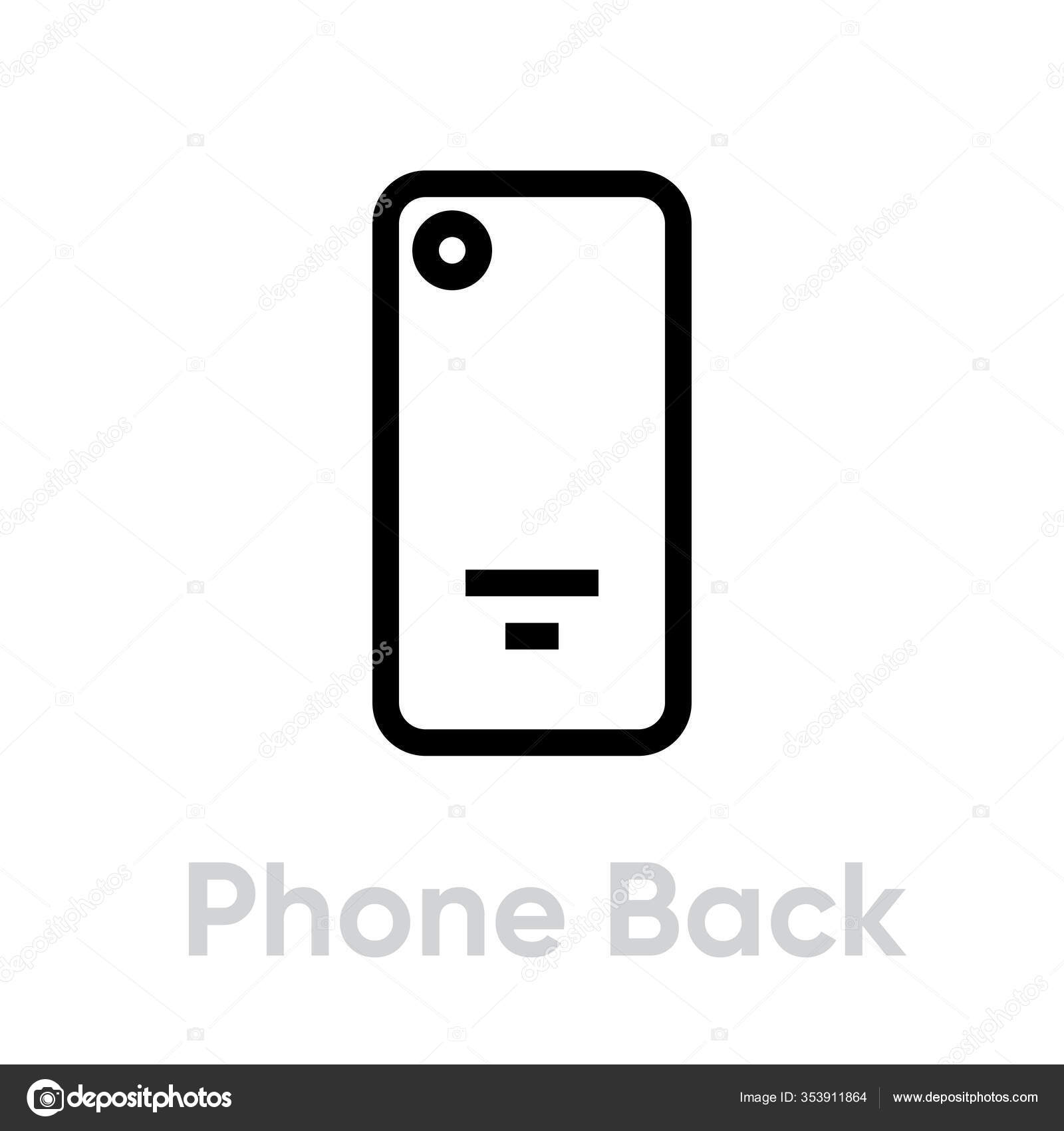 Back phone icon. Editable line vector. Stock Vector Image by ©tkacchuk ...