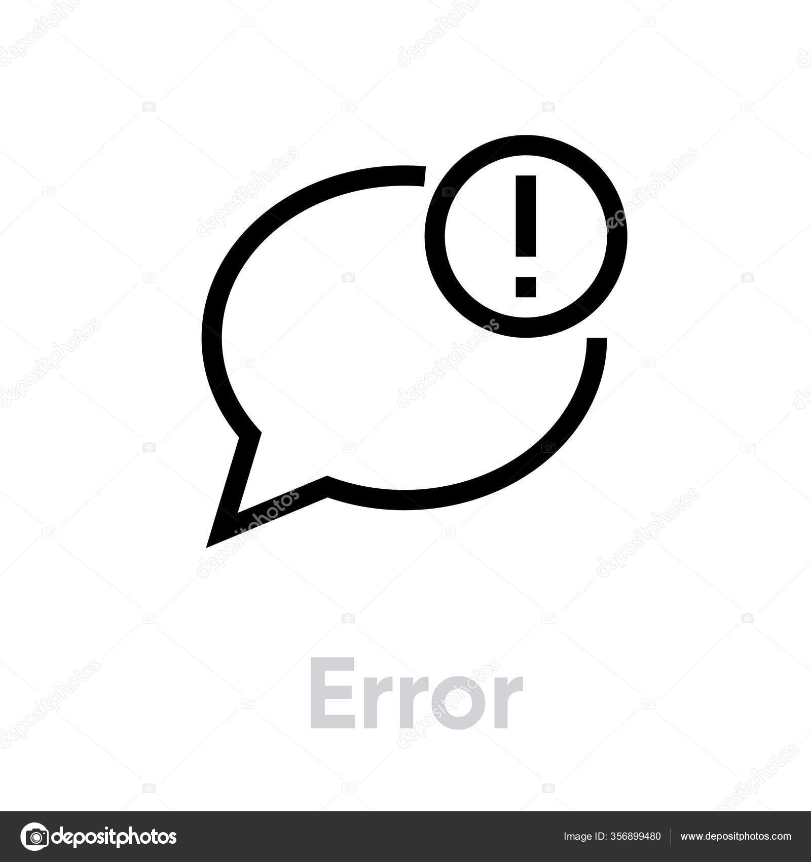 Error chat icon. Editable Line Vector. Stock Vector by ©tkacchuk 356899480