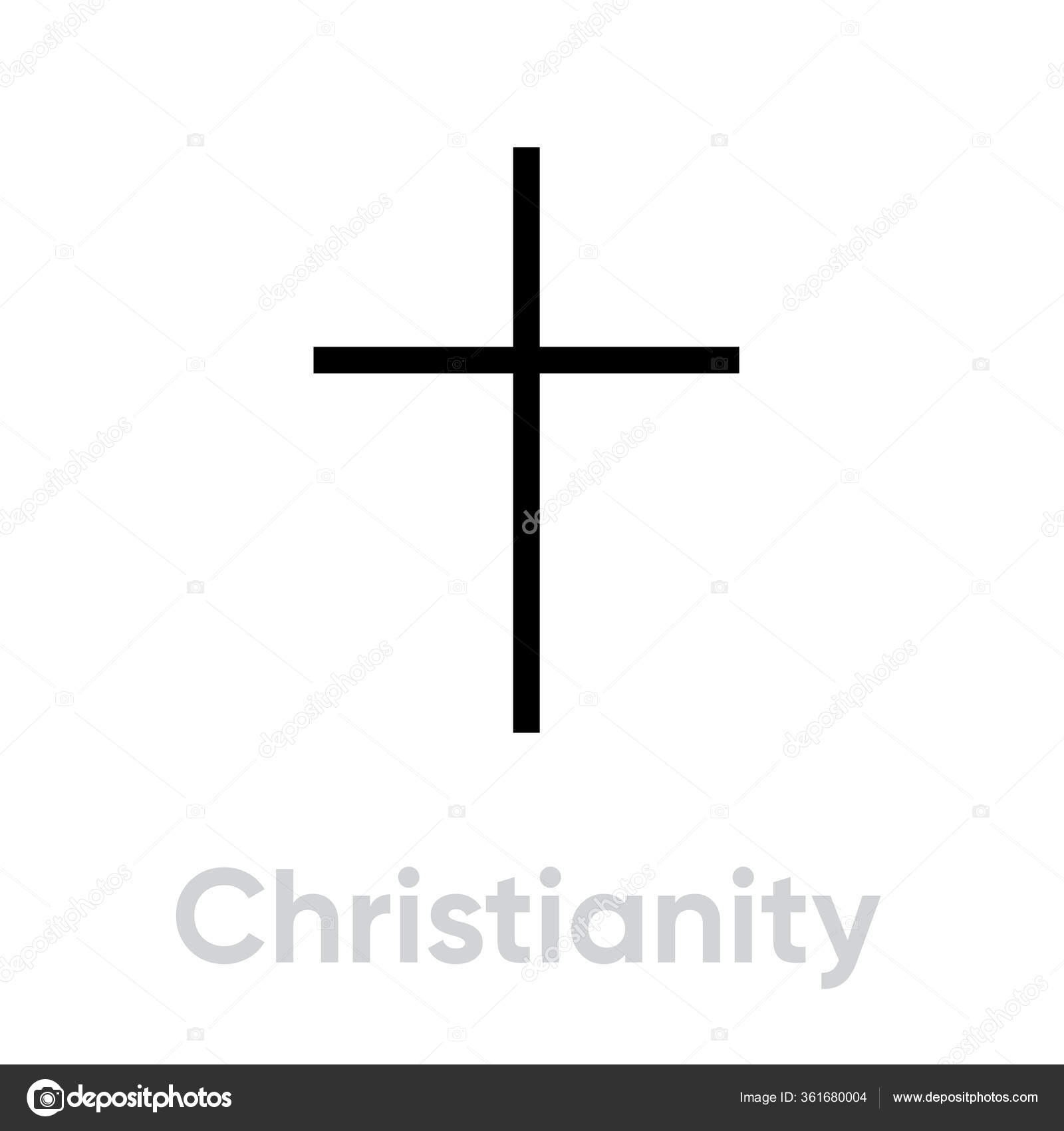 Christianity Religion icon. Editable line vector. Stock Vector by ...