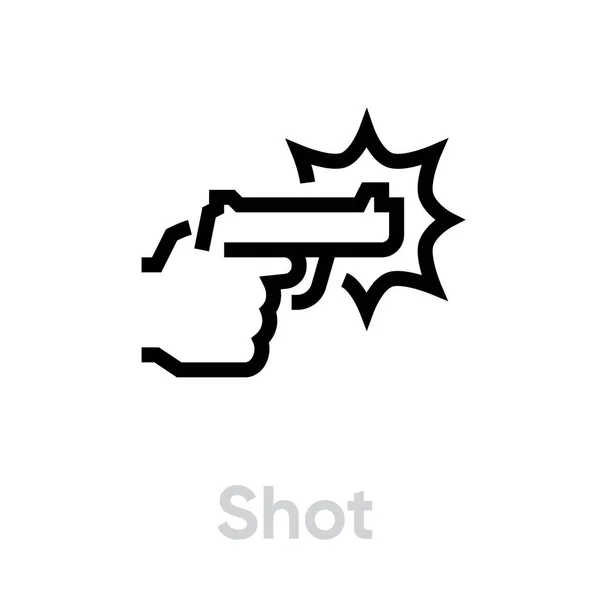 Two guns shot icon. Editable line vector. Stock Vector by ©tkacchuk ...