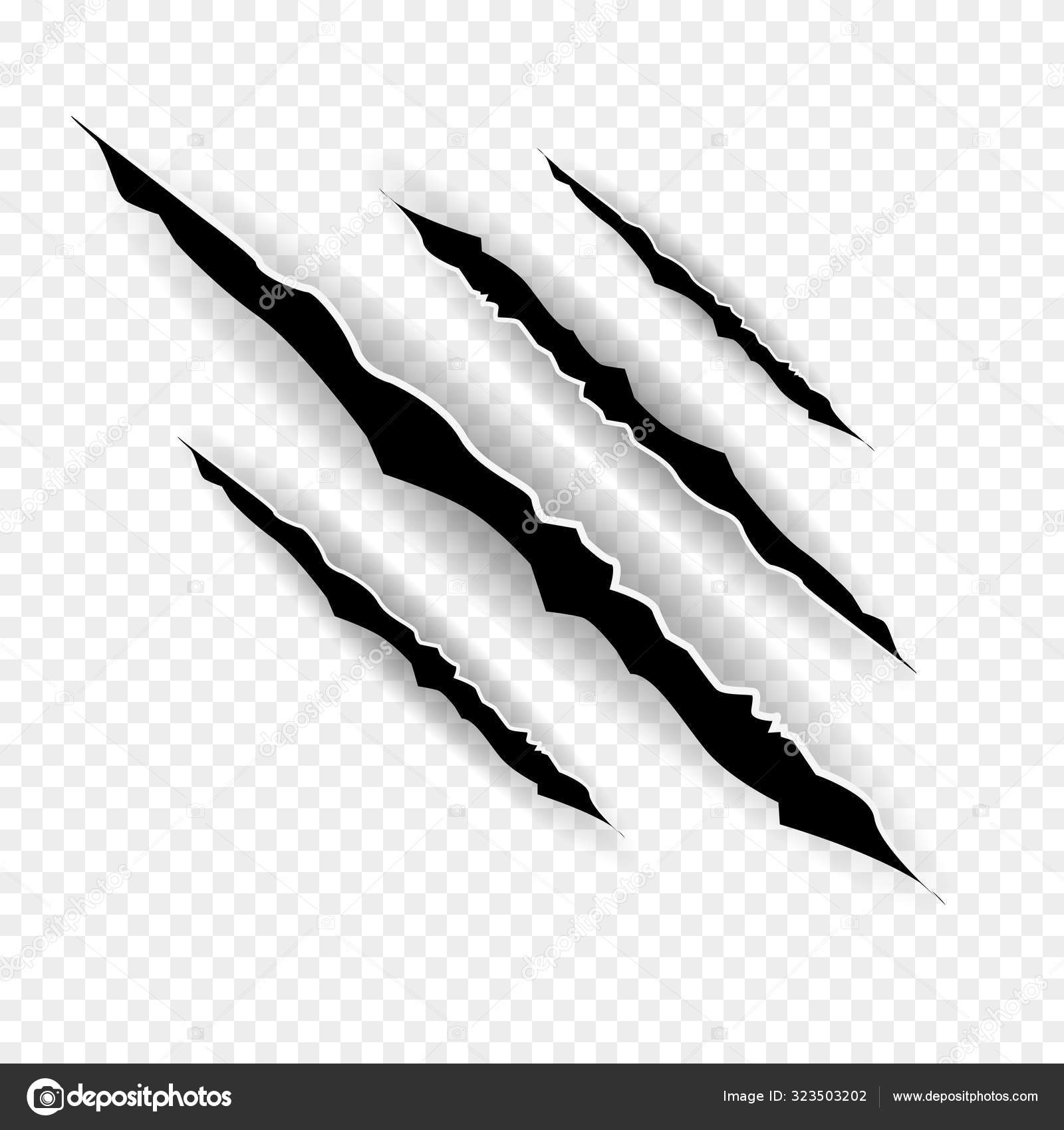 Claw Marks Through Paper