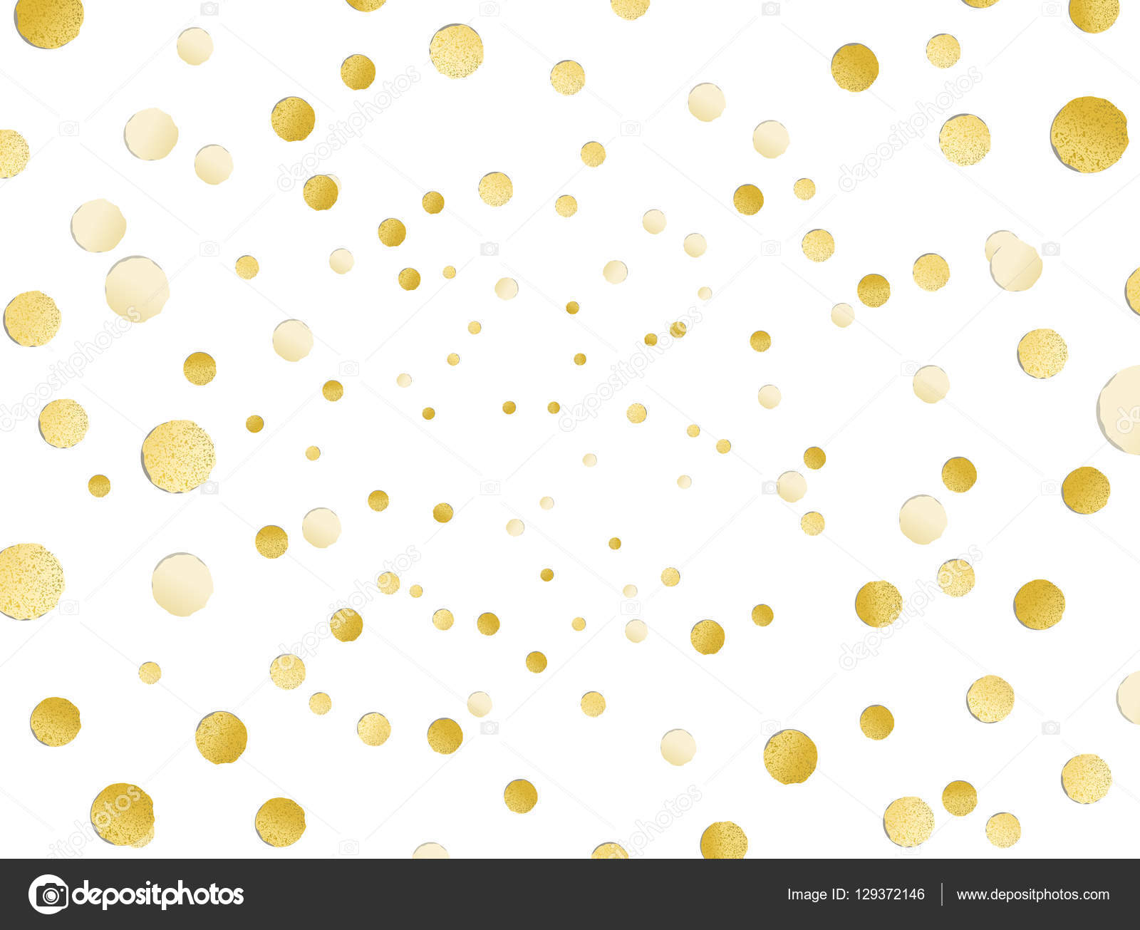 Metallic Gold Polka Dot Background