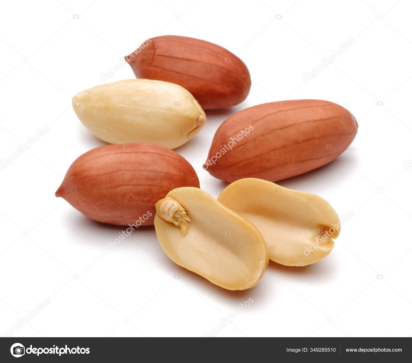 Peanuts Isolated White Background Macro Shot — Stock Photo © mahirart ...