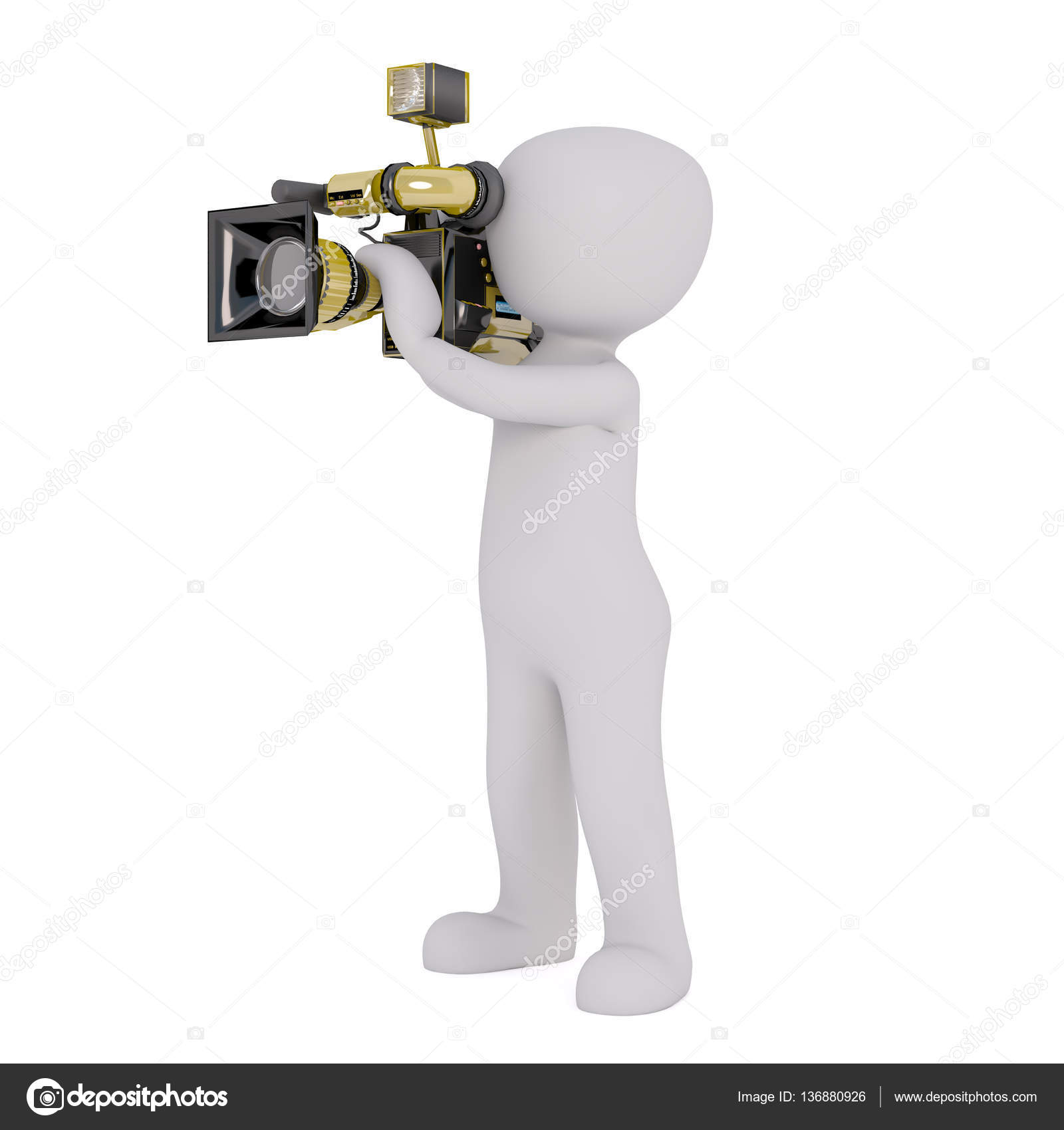 Cartoon Cameraman Filming with Camera ⬇ Stock Photo, Image by © 3D ...