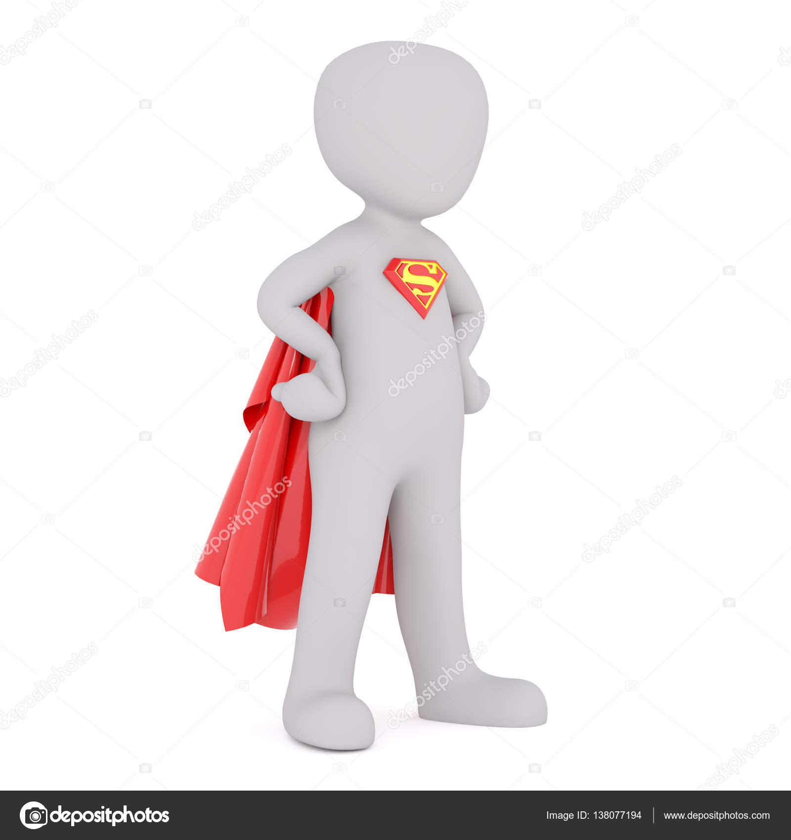 3D White People Superman Stock Illustration by ©3D-Agentur #138077194