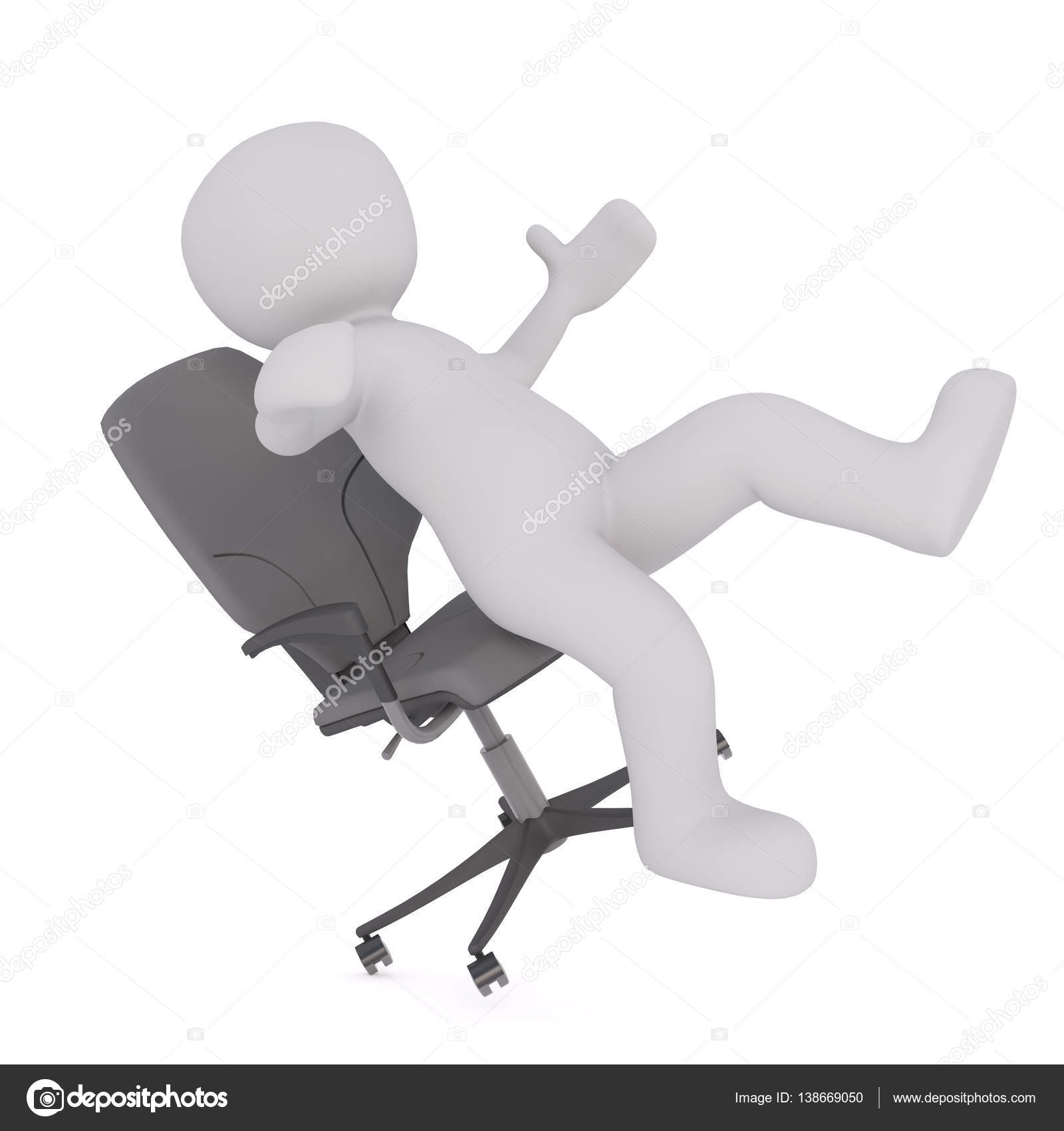 Falling off office chair Stock Photo by ©3D-Agentur 138669050