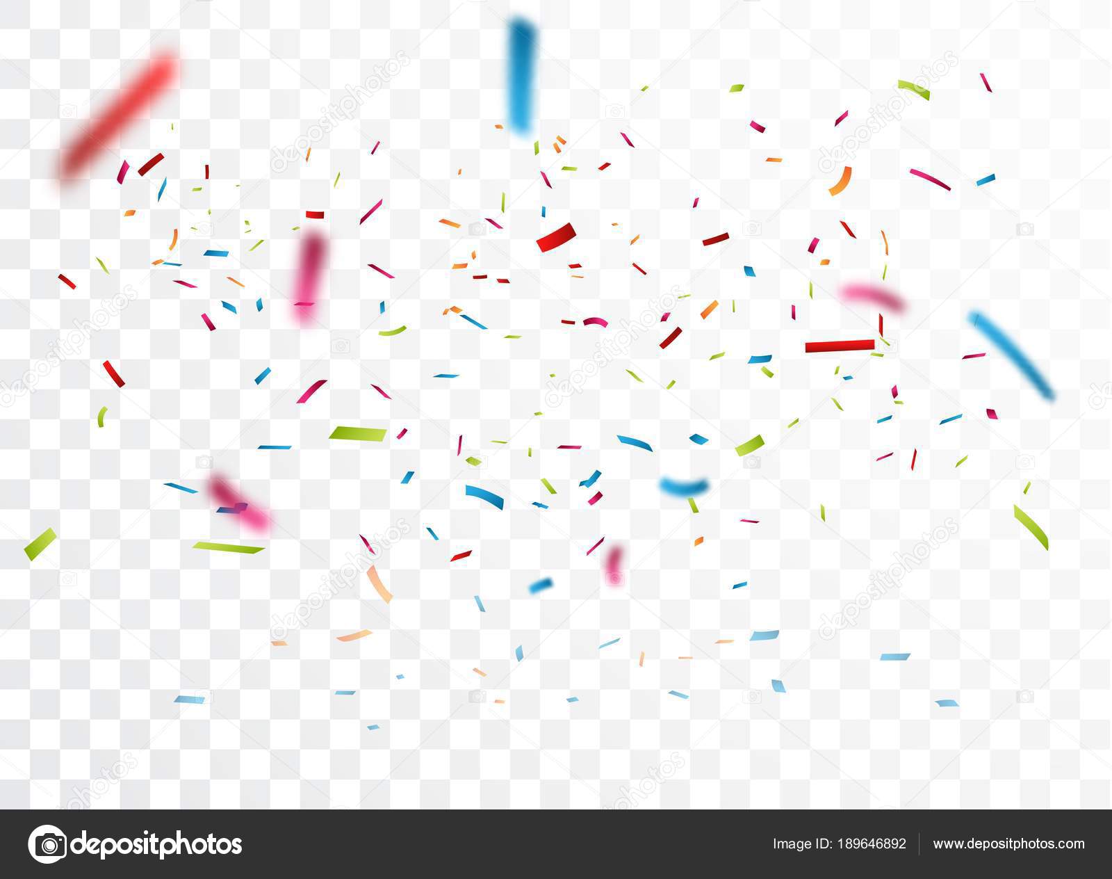 Falling Colorful Ribbon Isolated Transparent Background Stock Vector ...