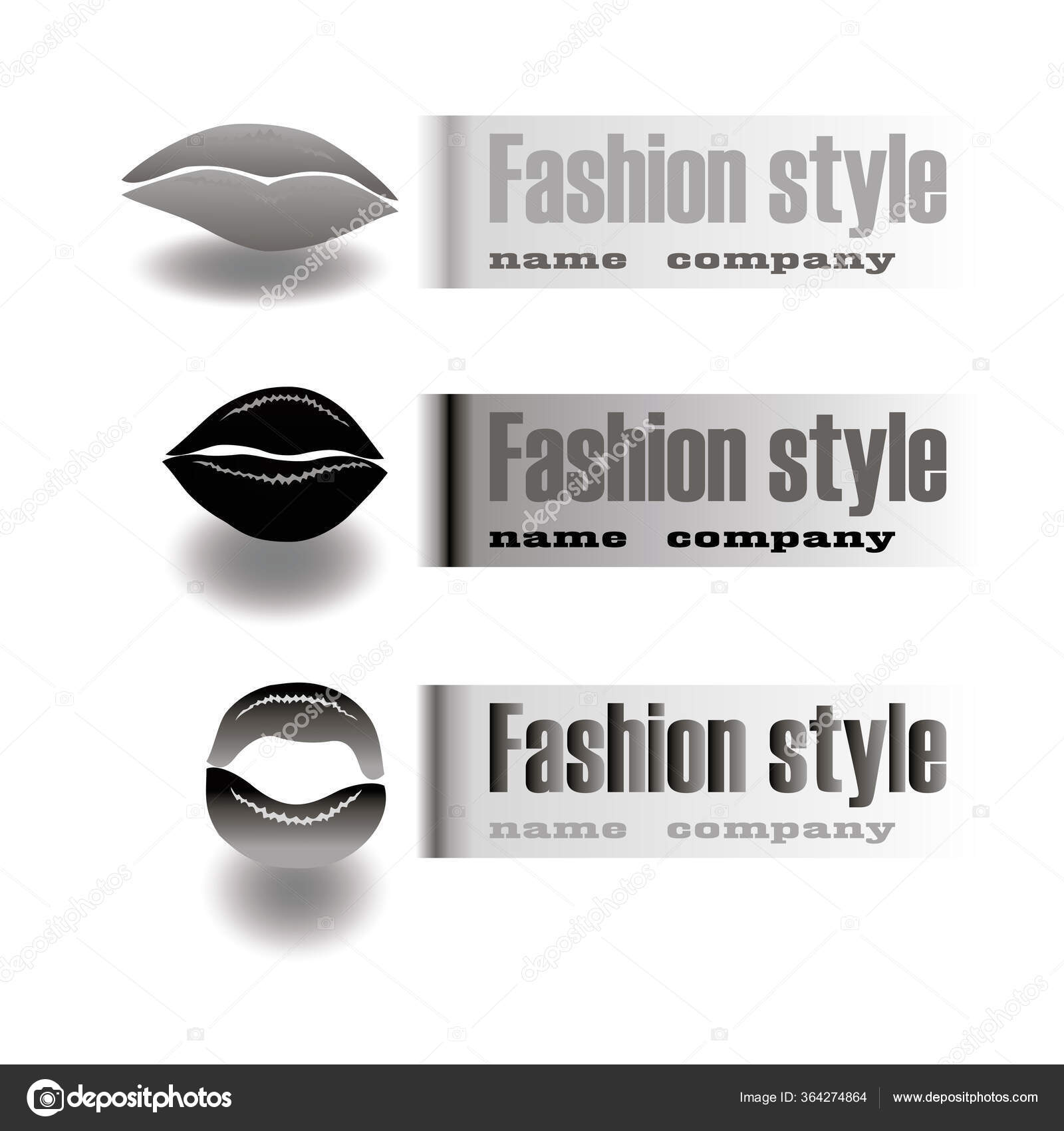 Logotipos Empresa Tonos Grises Vector Ilustración Vector de stock por ...