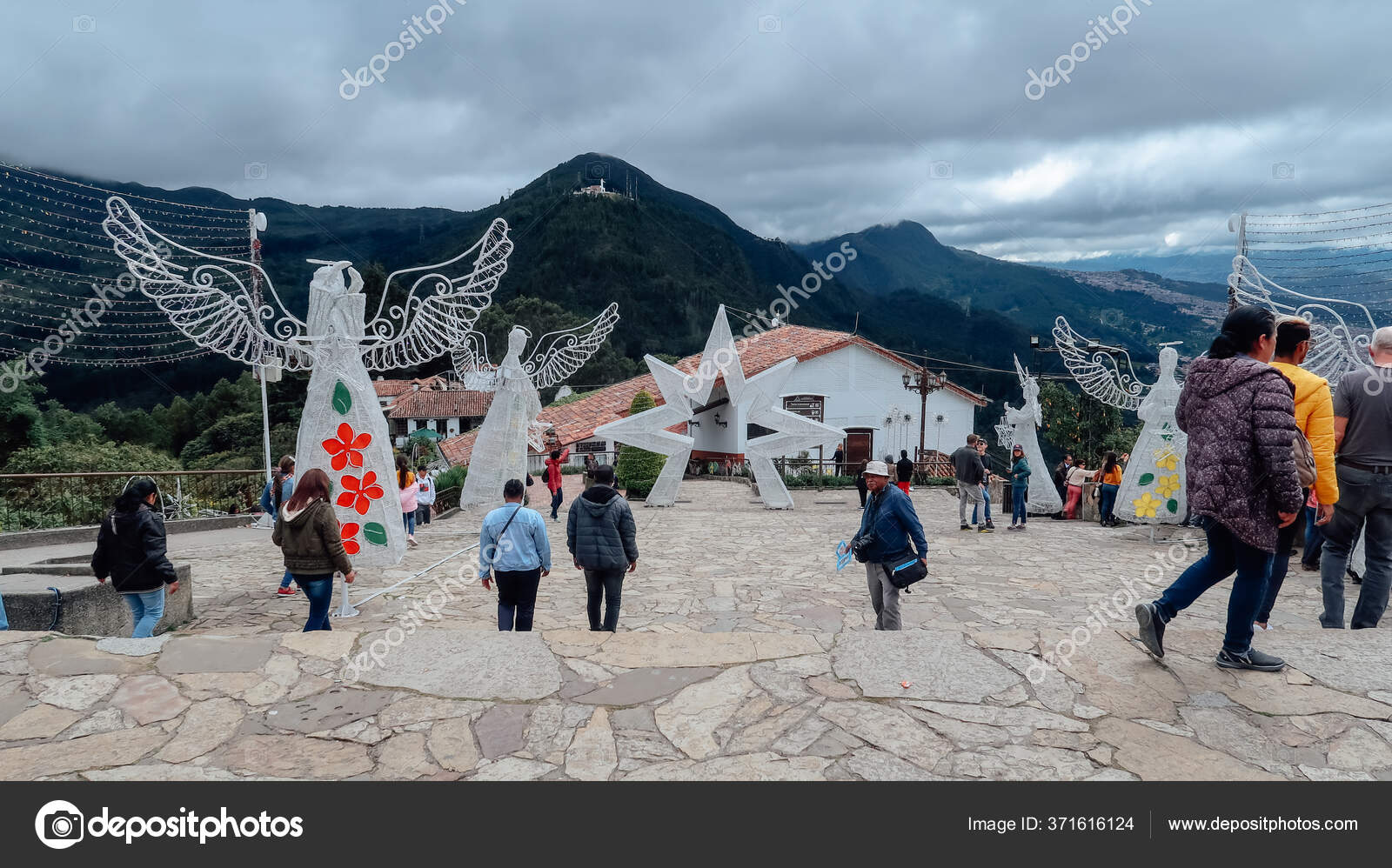 Bogota Colombia Circa December 2019 Observation Point Christmas Angels ...