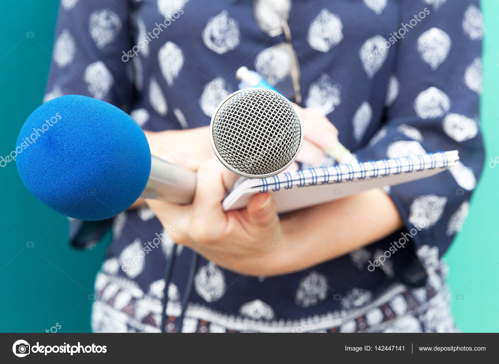 News Journalist Taking Notes