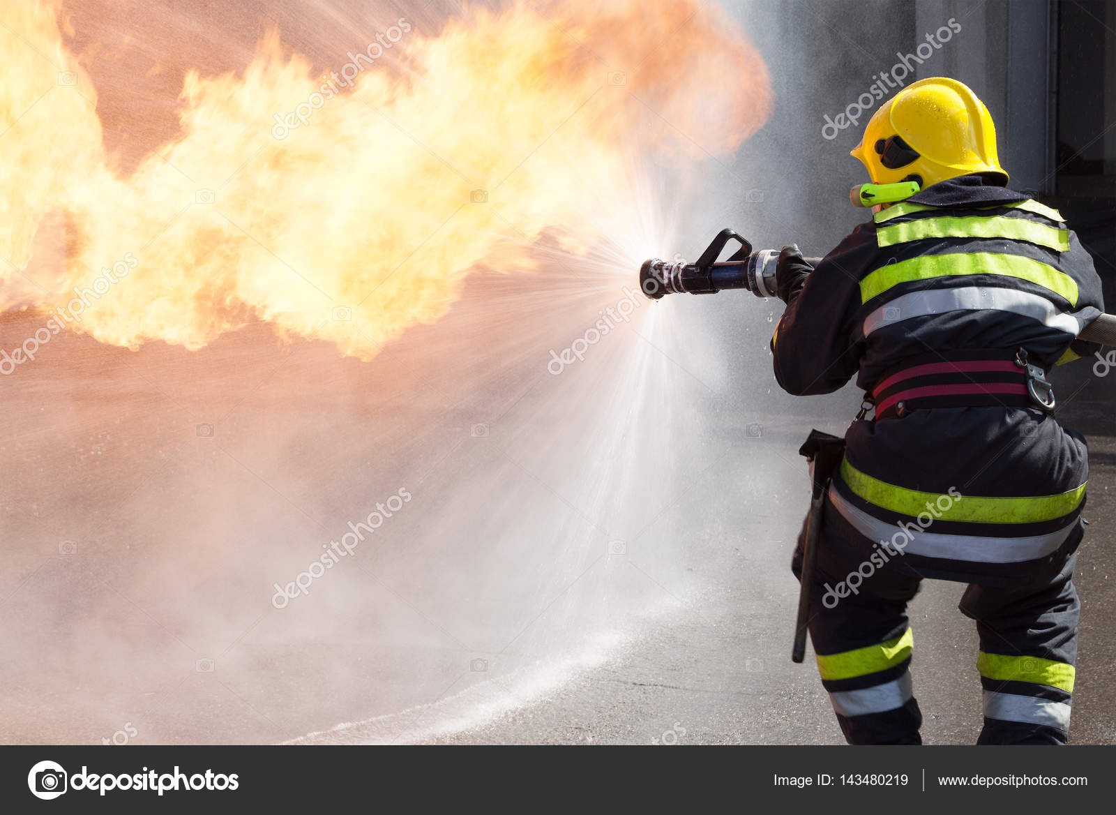 Fire Extinguisher In Action