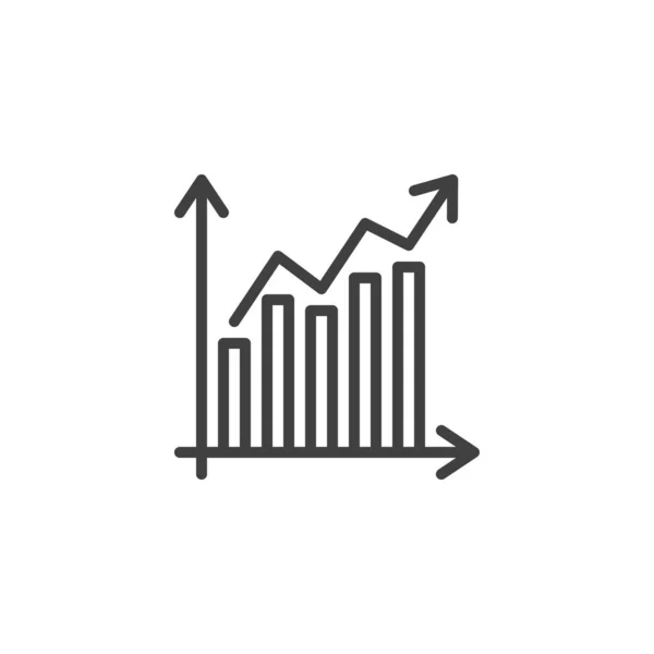 Improvement Line Icon Increase Arrow Diagram Linear Style Sign Mobile ...