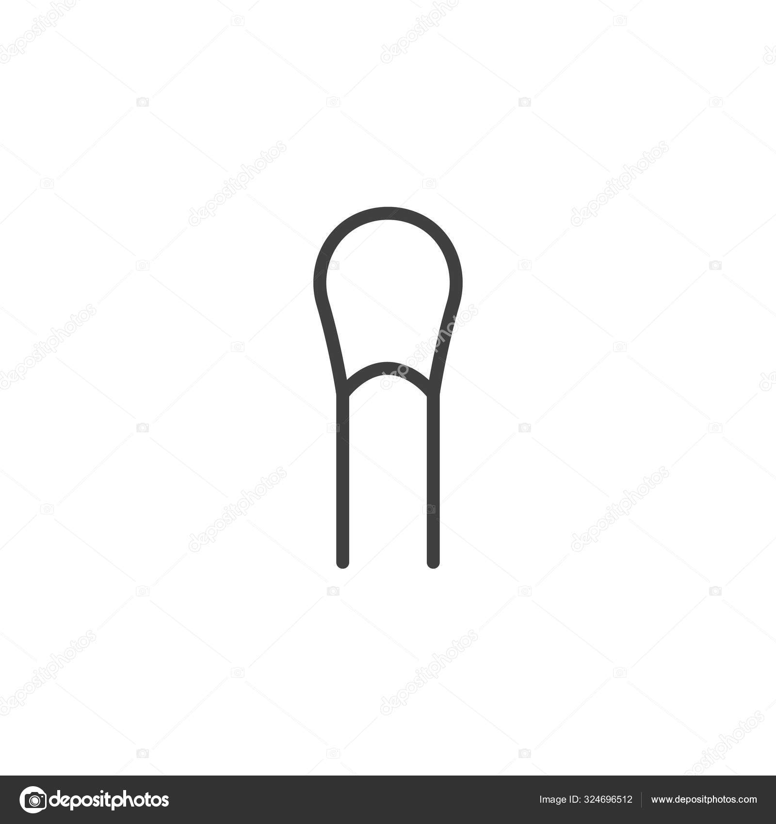 Electronic Component Varistor Line Icon Linear Style Sign Mobile ...