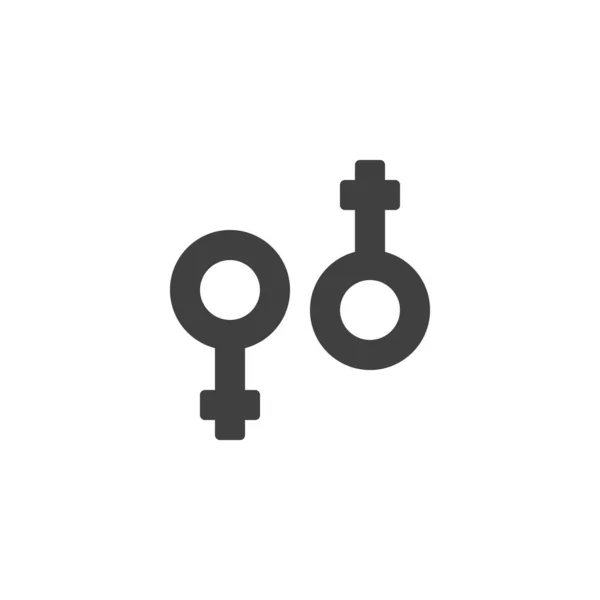 Woman Gender Sex Vector Icon Filled Flat Sign Mobile Concept Stock