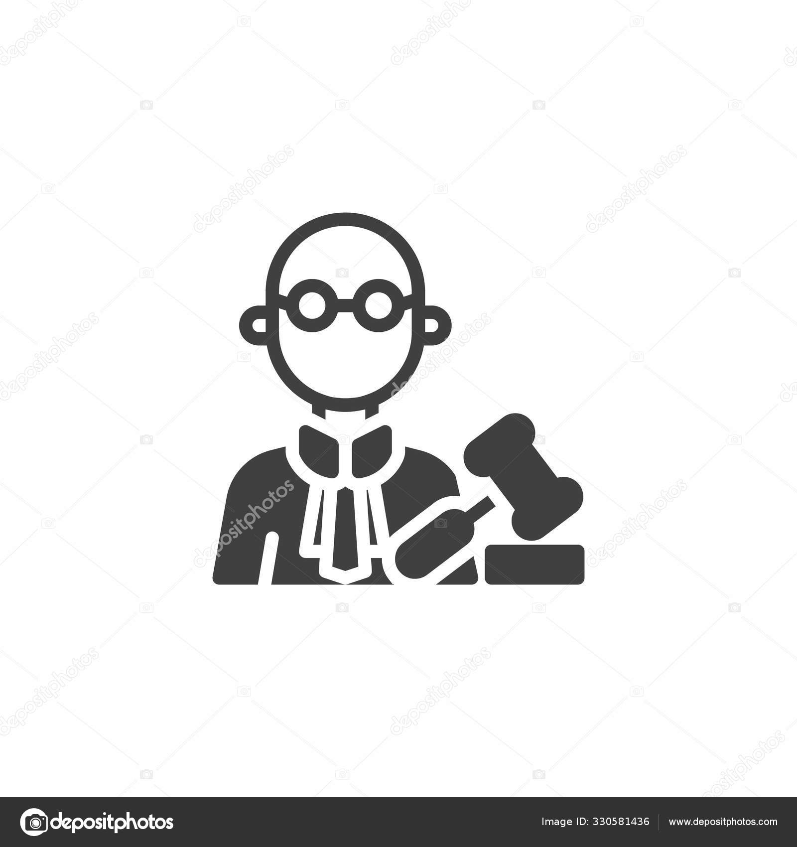 Judge man court worker vector icon Stock Vector by ©avicons 330581436