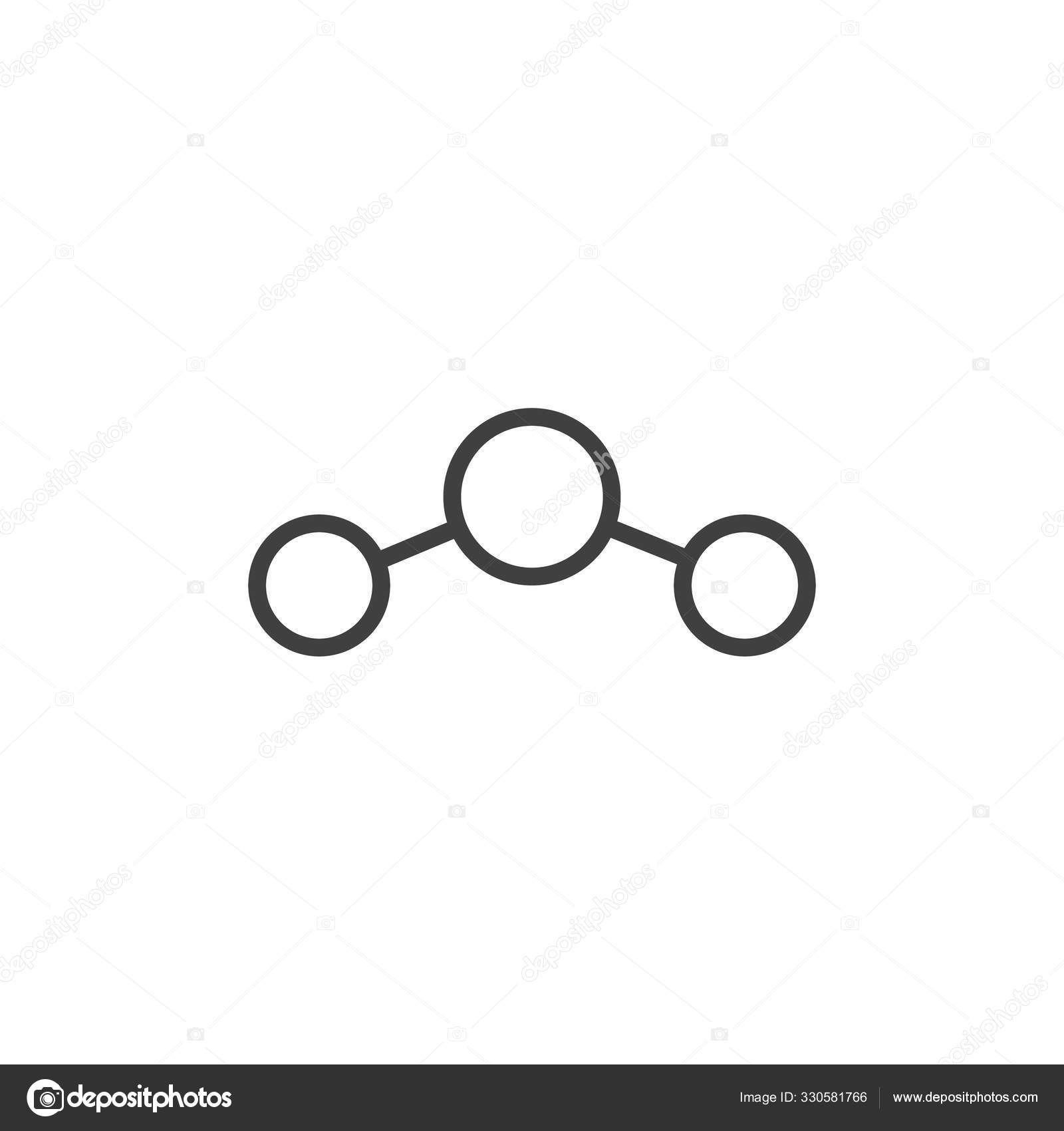 Water molecular structure line icon Stock Vector Image by ©avicons ...