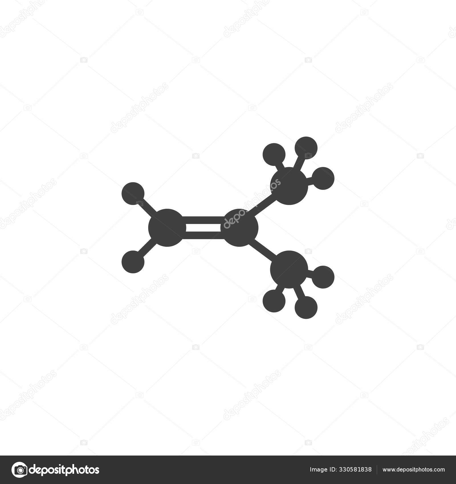 Isobutylene molecular structure vector icon Stock Vector by ©avicons ...