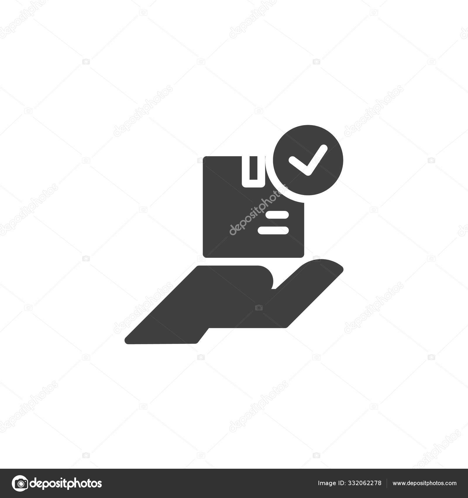 Package box with check mark vector icon Stock Vector by ©avicons 332062278