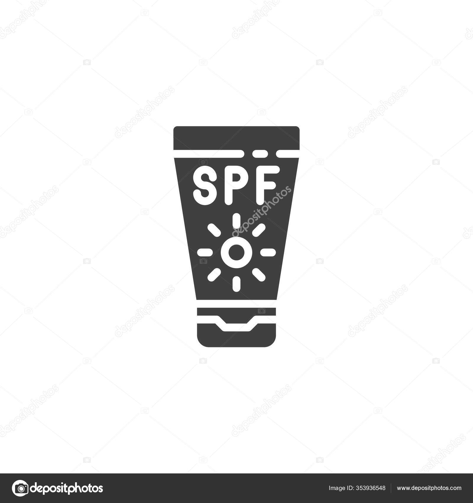 Sunscreen Vector Icon Filled Flat Sign Mobile Concept Web Design Stock ...