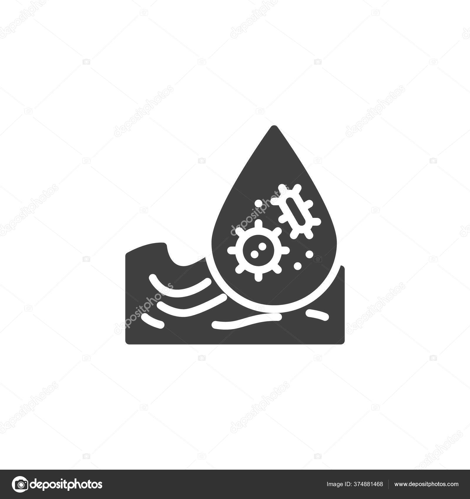 Laboratory waste, ocean pollution vector icon Stock Vector Image by ...