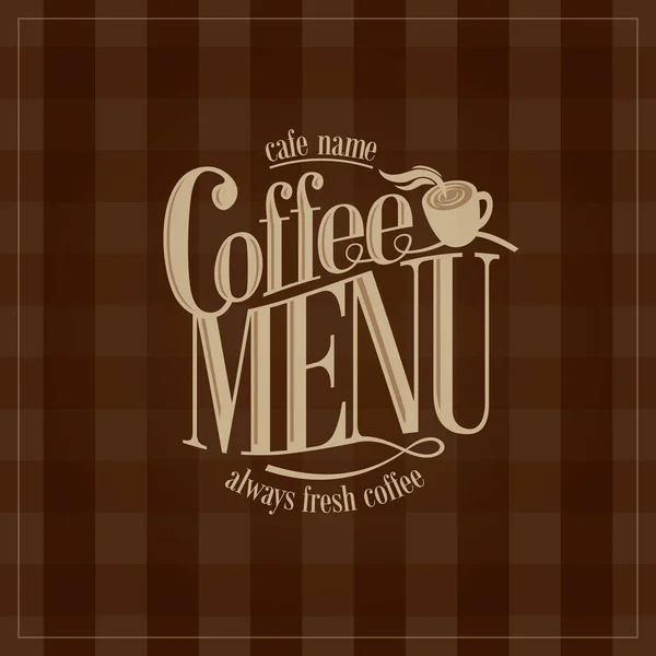 Coffee House Menu Cup Always Fresh Coffee Cafe Design Menu Stock Vector ...