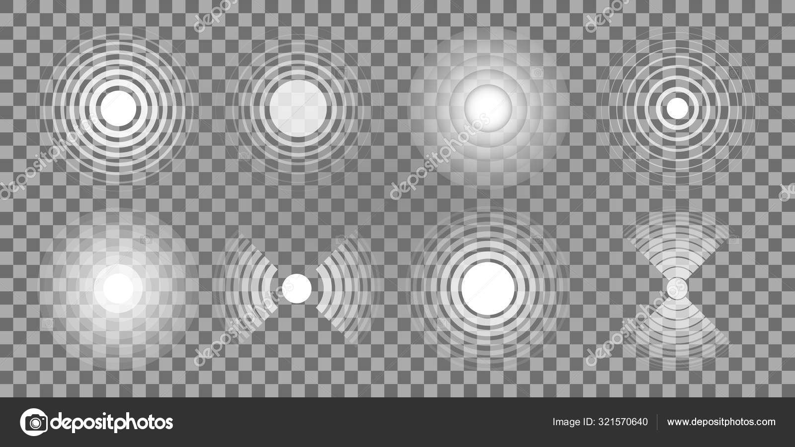 A set of circular signals on a transparent background. Stock Vector by ...