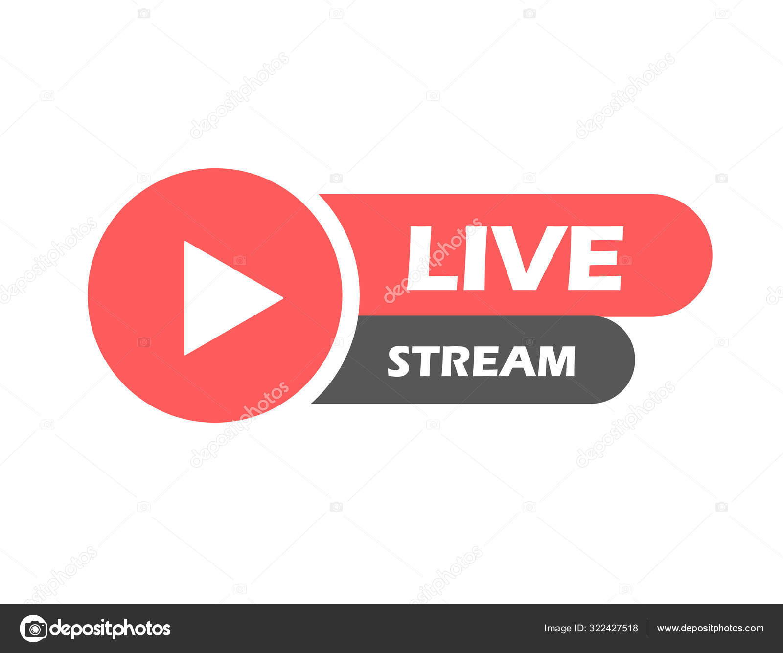 Live stream logo. Live broadcast icon. Vector illustration. — Stock ...