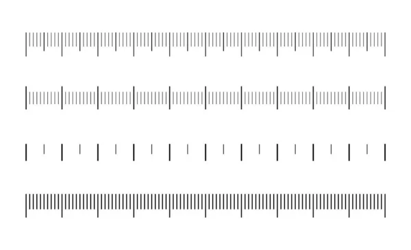 Measuring scale, markup for rulers with hand drawn doodle style vector ...