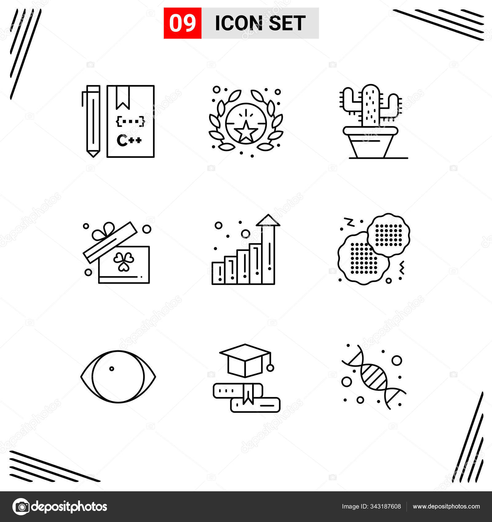 Creative Icons Set Design White Background Stock Vector by ©Flatart ...