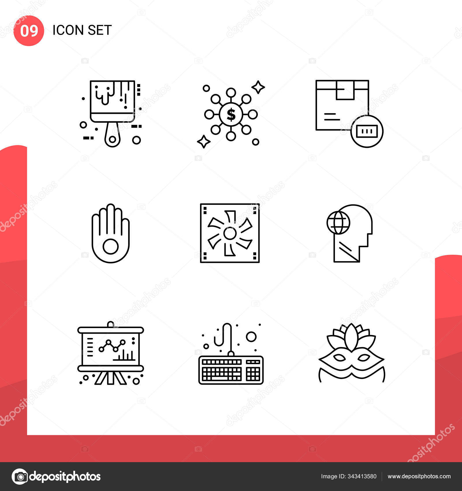 Creative Icons Set Design White Background Stock Vector by ©Flatart ...
