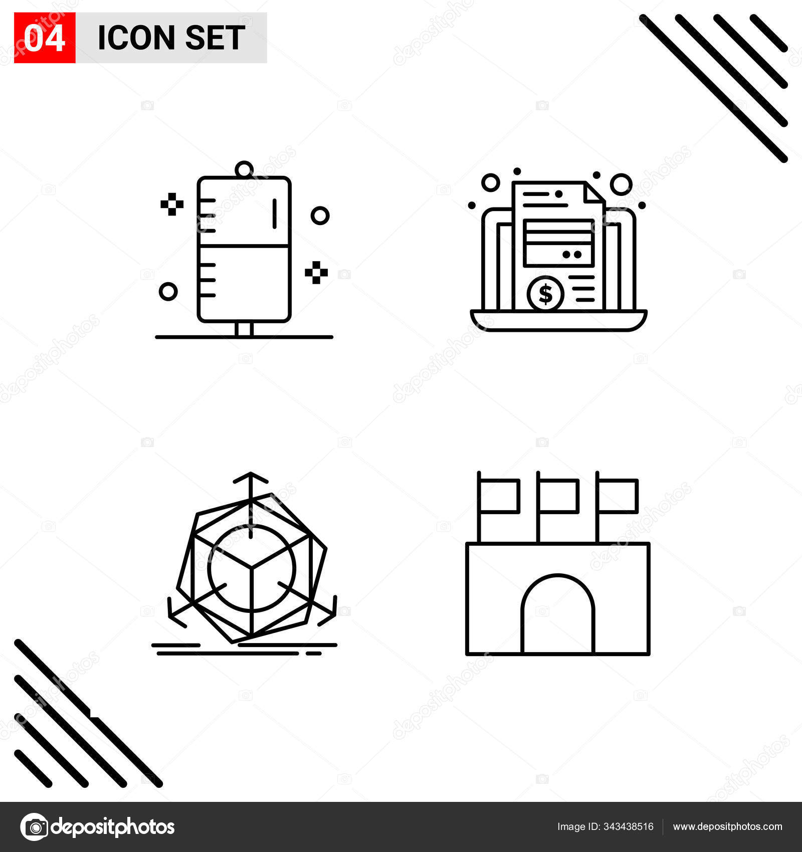 Creative Icons Set Design White Background Stock Vector by ©Flatart ...