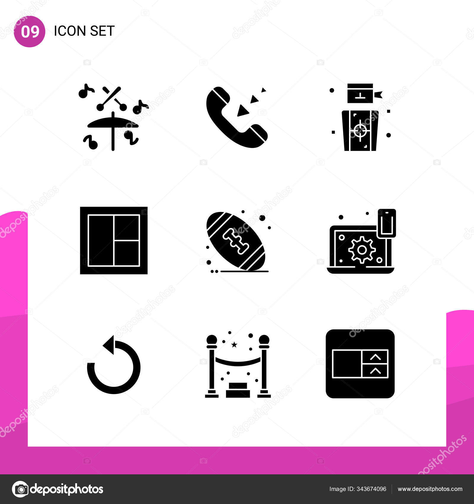 Vector Illustration Modern Lack Icons Medicine Stock Vector by ©Flatart ...