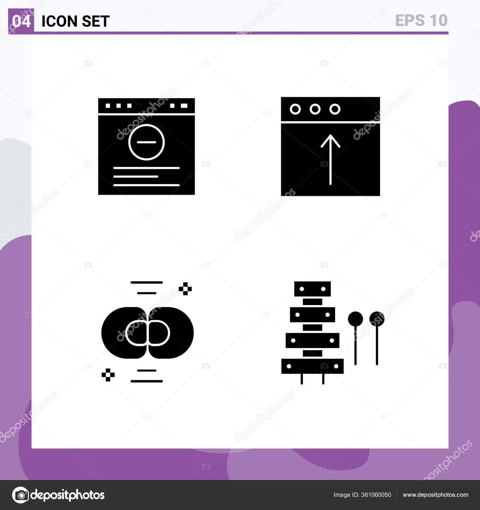 Thematic Vector Solid Glyphs Editable Symbols Browser Cell App Upload ...