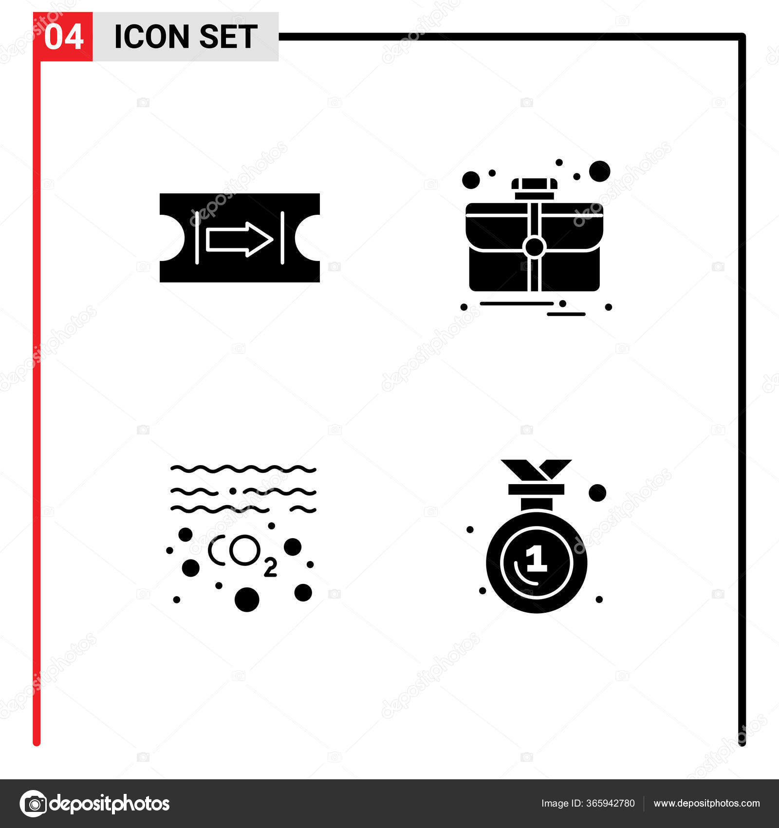 Set Modern Icons Symbols Signs Ticket Case Gas Badge Editable Stock ...