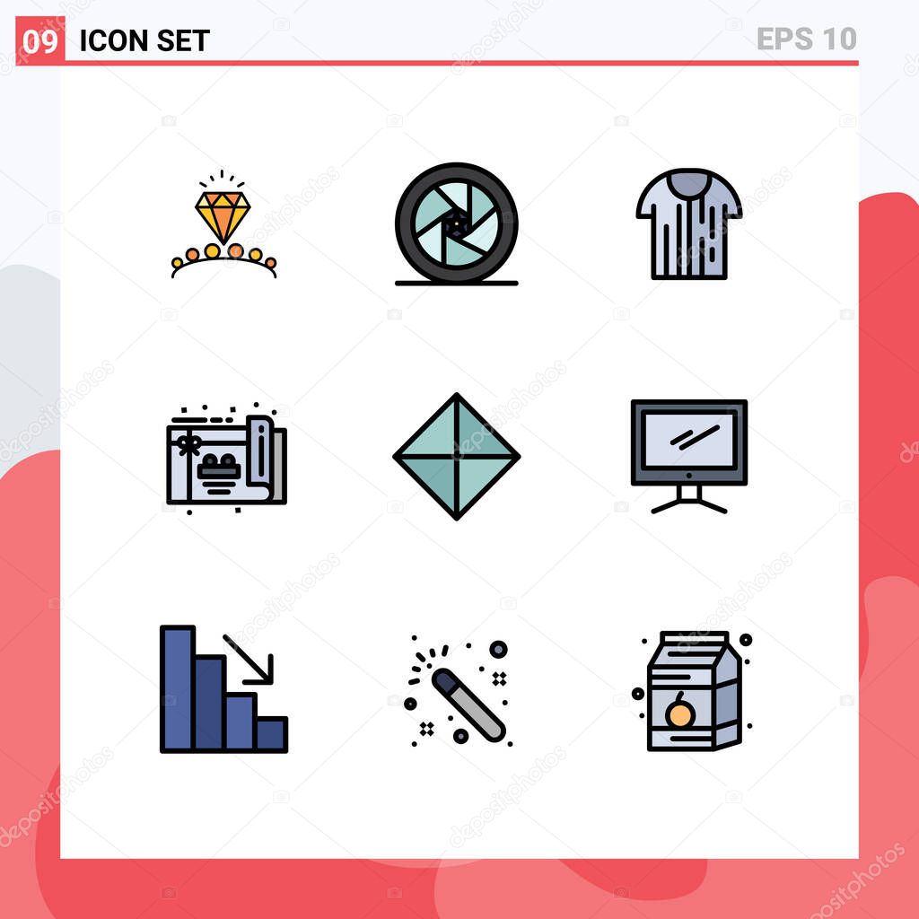 9 Vector temático Filledline Colores planos y símbolos editables de ...