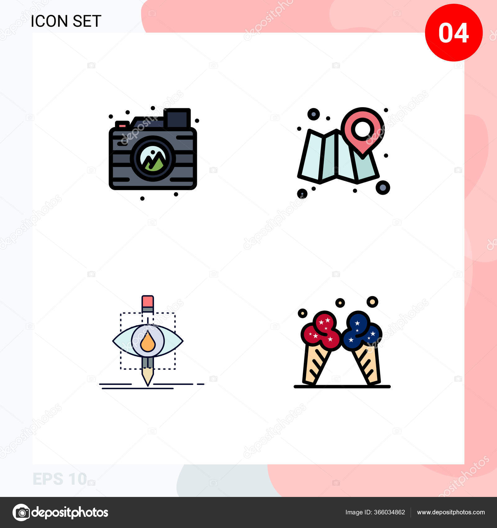 Set Dari Ikon Modern Simbol Tanda Tanda Untuk Kreatif Polusi Vektor ...