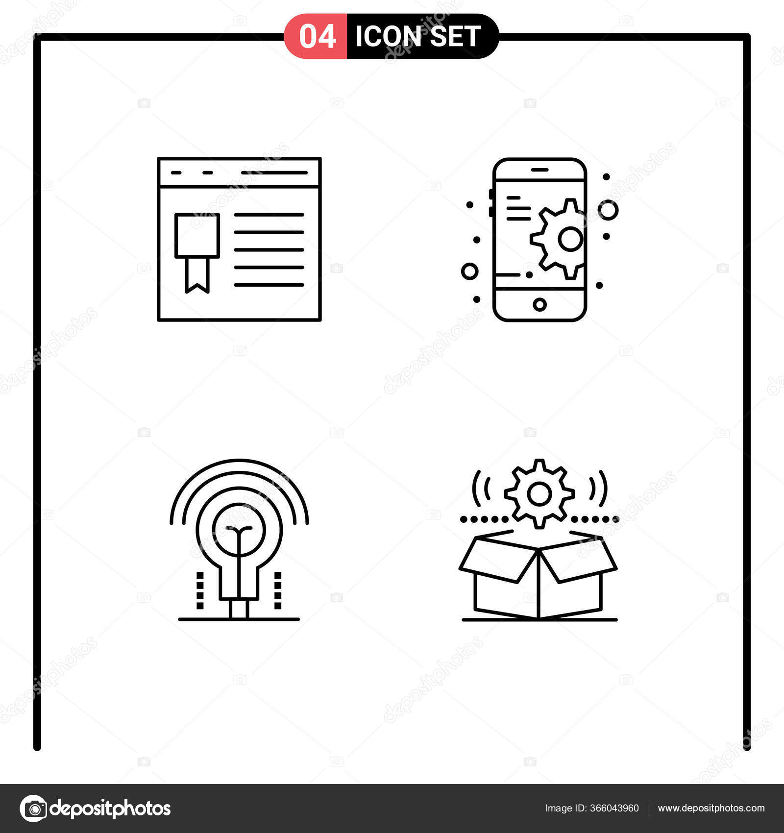Mobile Interface Line Set Pictograms Browser Idea Page Gear Hotel Stock ... Mobile Interface Line Set Pictograms Browser Idea Page Gear Hotel Stock ...
