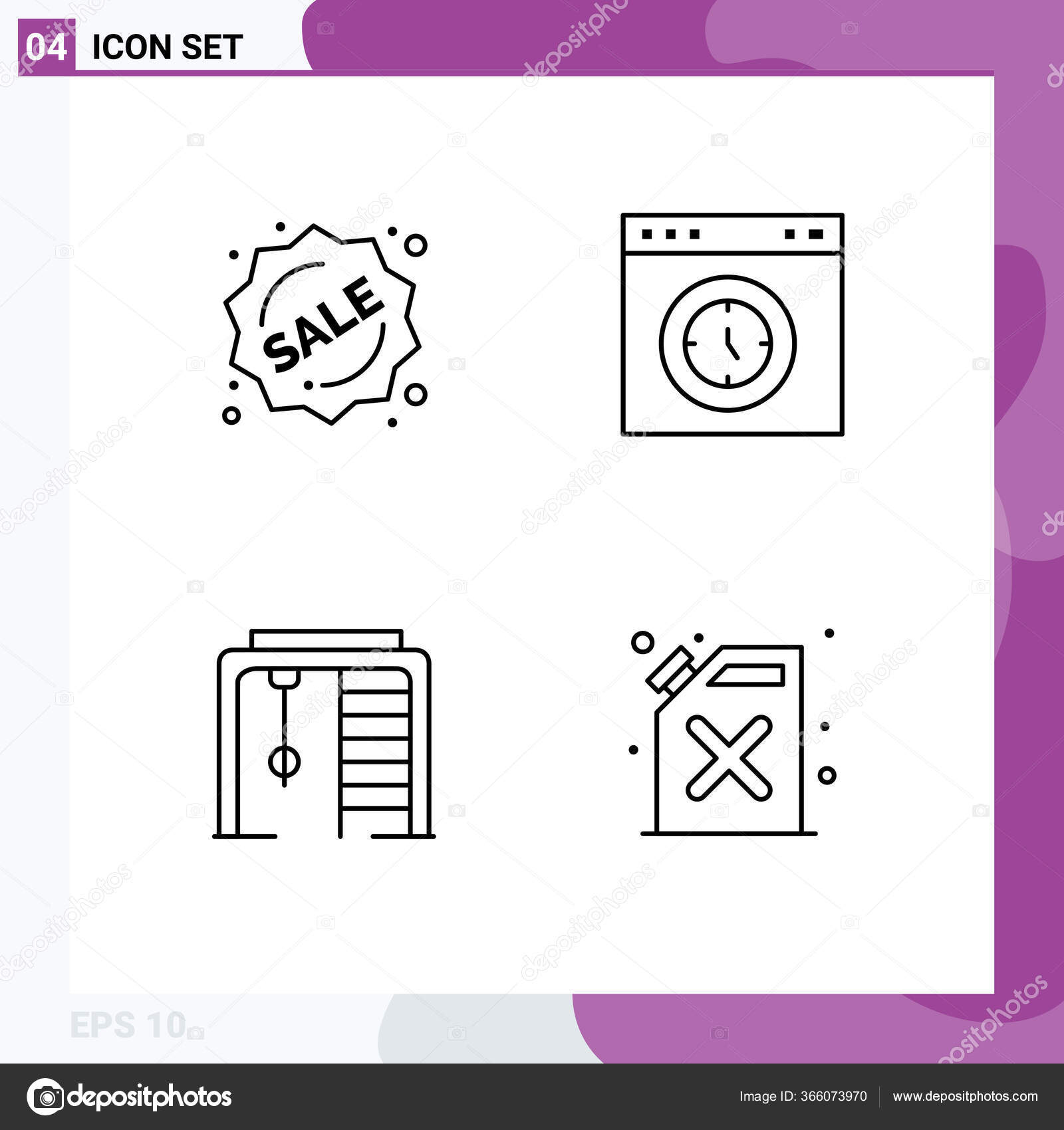 Mobile Interface Line Set Pictograms Badge Athletic Shopping Page Sport Stock Vector By ©flatart